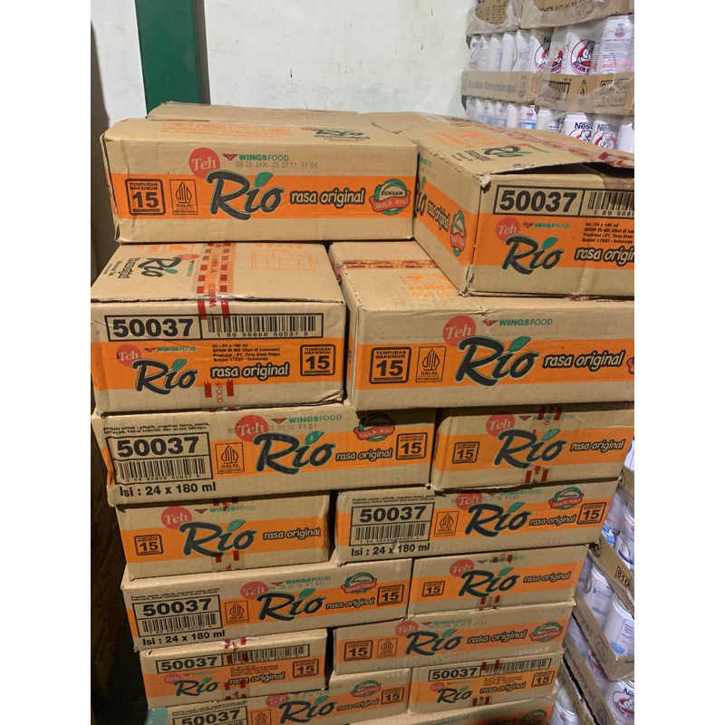 Jual Teh Rio Original / Gula Batu 1 dus isi 24 pcs x 180 ml Juli 2025 ...