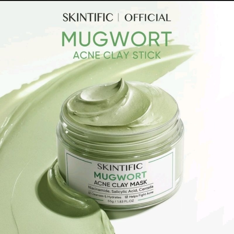 Jual SKINTIFIC MUGWORT ANTI PORES & ACNE CLAY MASK | Shopee Indonesia