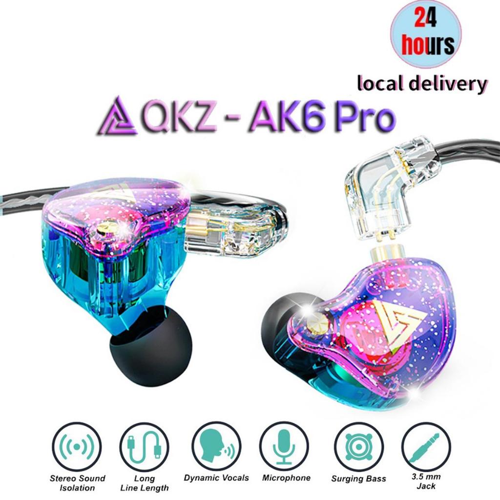 Jual QKZ AK6 Pro Detachable Cable Sport Earphone with Mic AK6 | Shopee ...