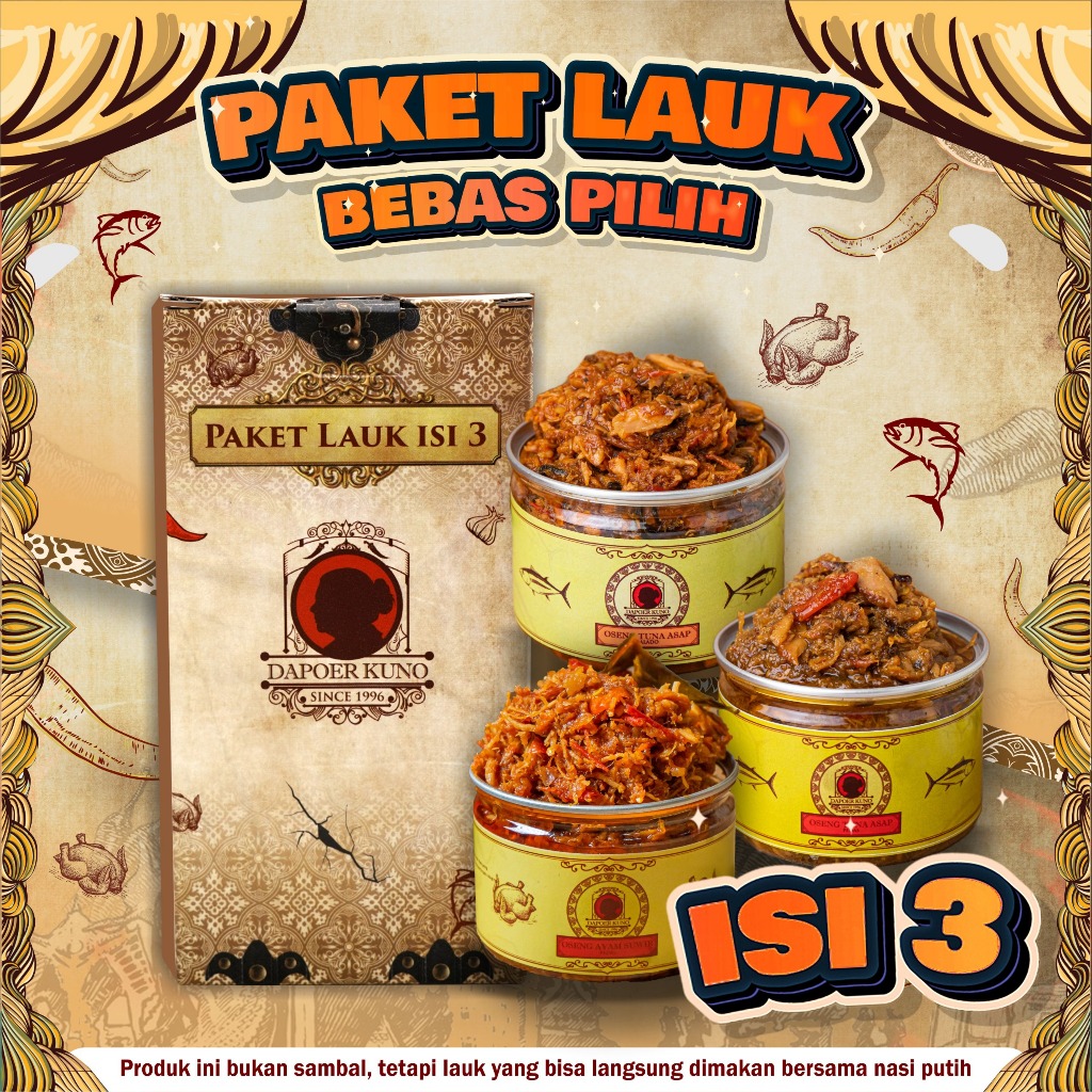 Jual Paket Lauk - Isi 3 Bebas Pilih DAPOER KUNO | Shopee Indonesia