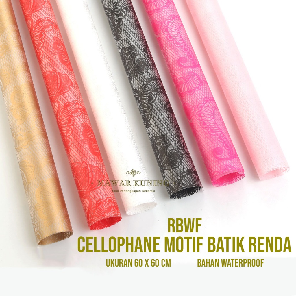 Jual [ 5 Lembar ] Cellophane Motif Batik Renda / Kertas Bunga | Shopee ...