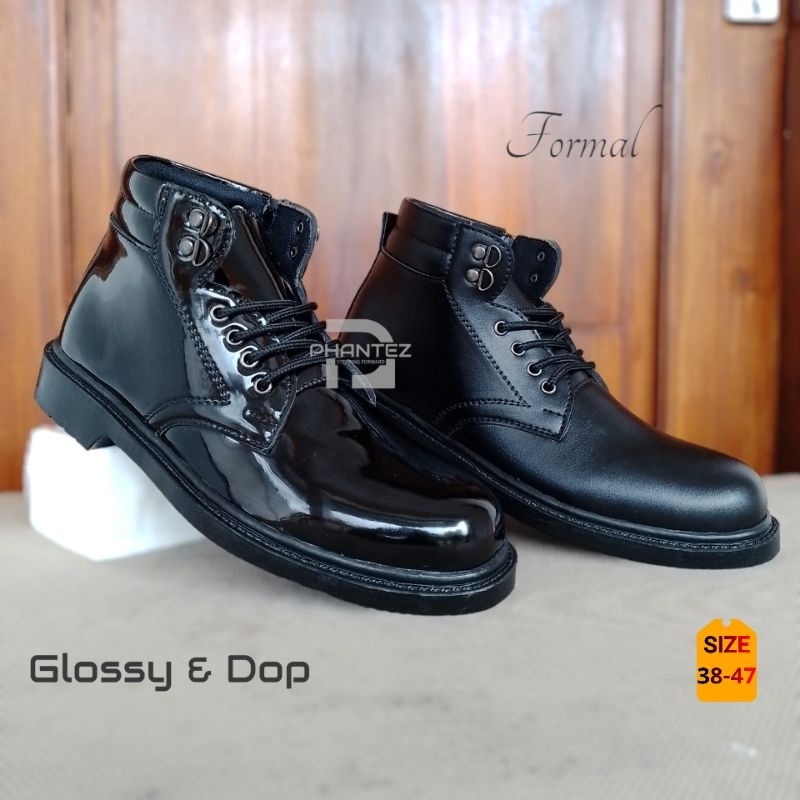 Jual Sepatu Pdh Pria Dinas Polisi Satpam Dishub Ankle Boot TS Exclusive ...