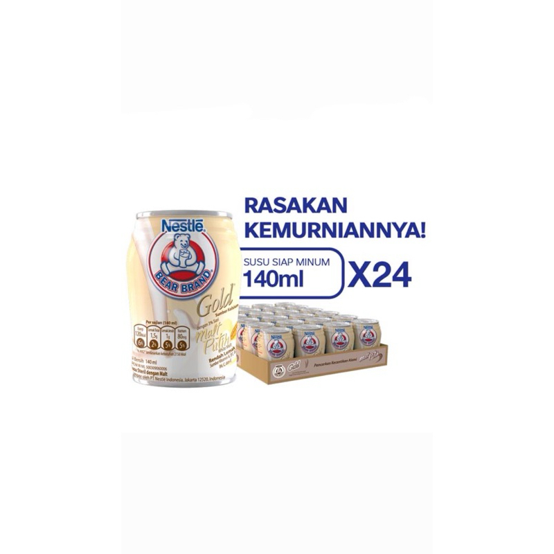 Jual BEAR BRAND Susu Kaleng Susu Beruang Susu Steril 140ml x 24 pcs | Shopee Indonesia