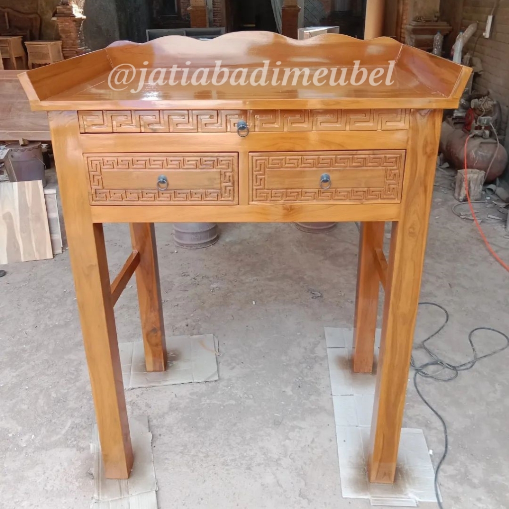 Jual Meja Altar Meja Sembahyang Meja Leluhur Minimalis Kayu Jati ...