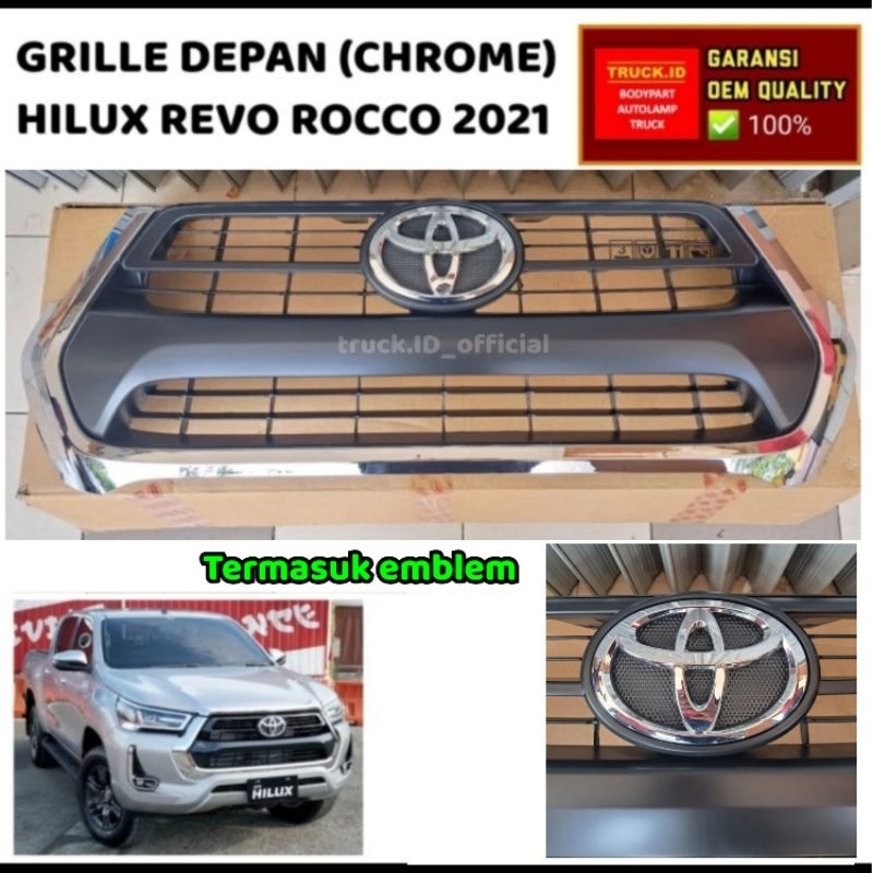 Jual GRIL GRILL GRILLE RAM RAMBANG DEPAN HILUX REVO ROCCO 2019 2020 ...