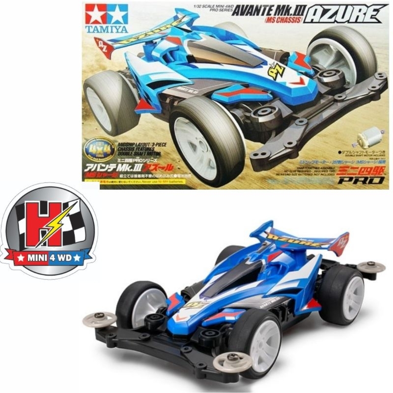 Jual Tamiya Mini 4WD Avante MK III Azure , Chassis MS. | Shopee Indonesia