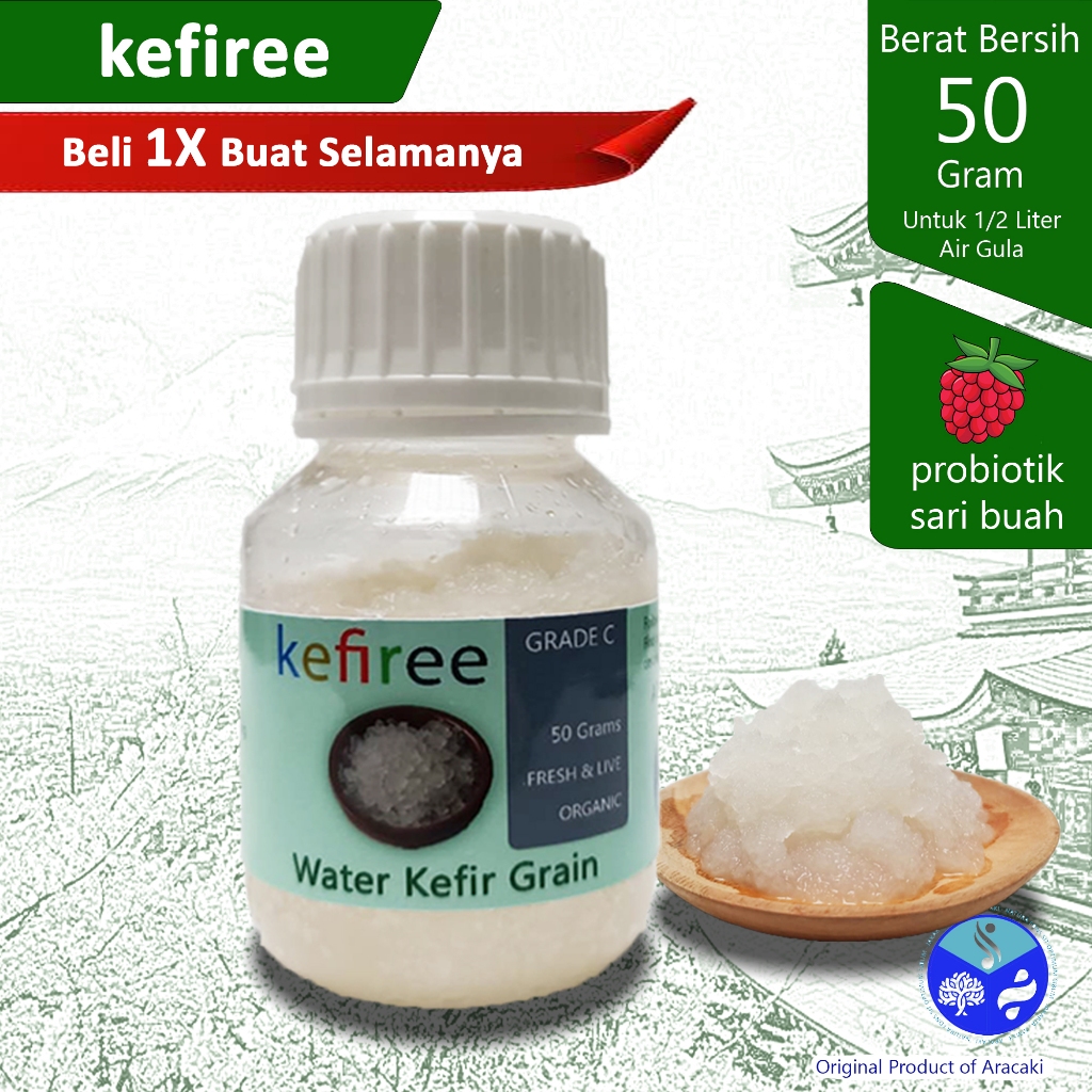 Jual BIBIT WATER KEFIR HIDUP/WATER KEFIR GRAIN (FRESH) - KEFIREE (5O Gr ...