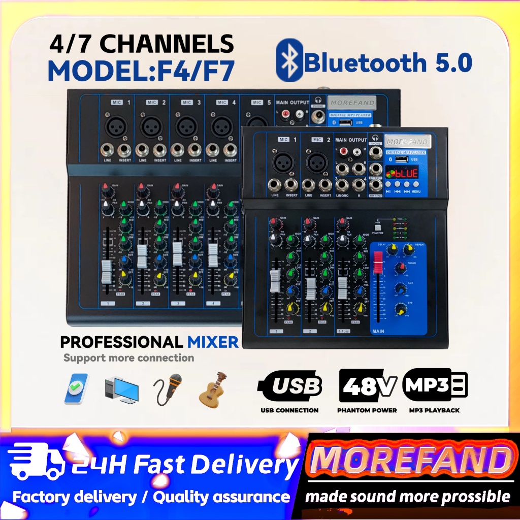 Jual Morefand AUDIO MIXER mixer profesional 4-channe MG04BT mixer ...