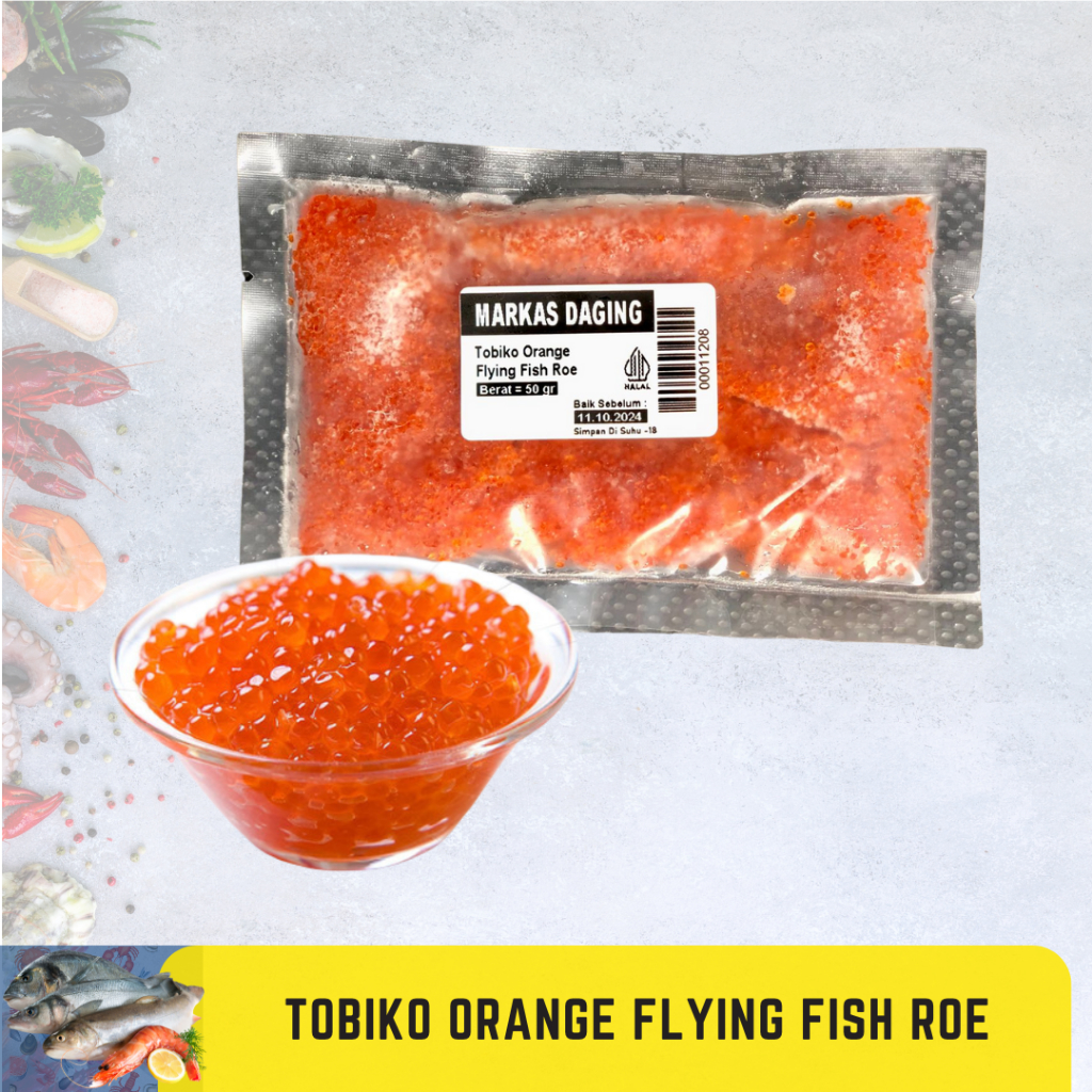 Jual Tobiko Orange Flying Fish Roe | Telur Ikan Sushi Halal ...