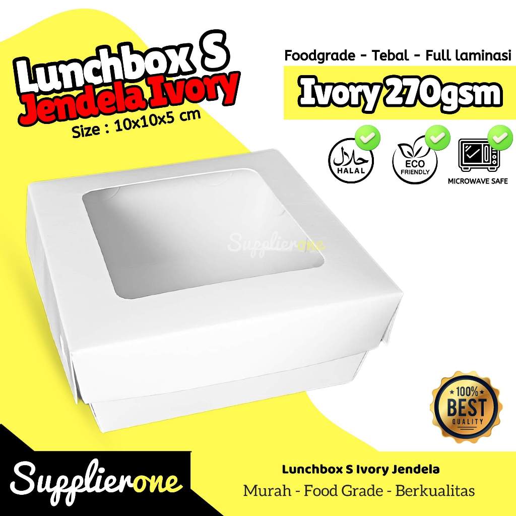 Jual Lunch box S Jendela Ivory / Lunch Box Paper / Paper Lunch Box ...