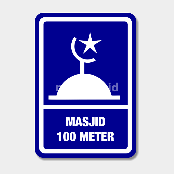 Jual Safety Sign Rambu K3 Petunjuk - Masjid 100 Meter | Shopee Indonesia