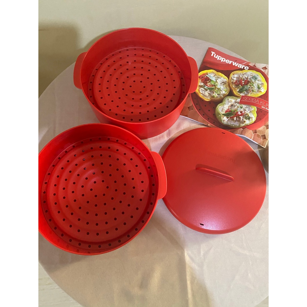 Jual tempat kukus dimsum tupperware merah Tupperware Steam It - Cherry ...