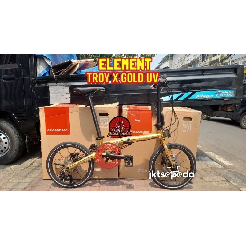 Jual Sepeda Lipat Element Troy 10 Speed | Shopee Indonesia