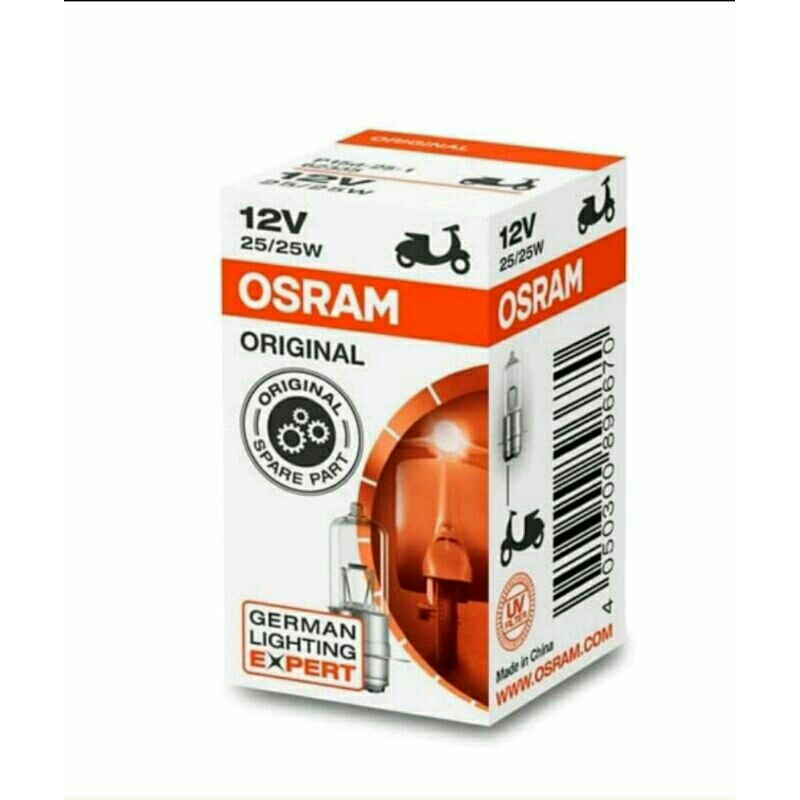 Jual Lampu Bohlam Utama Motor Matic/Bebek Hologen OSRAM P15d-25-1 62335 25/25W 12V T19 M5 Harga ...