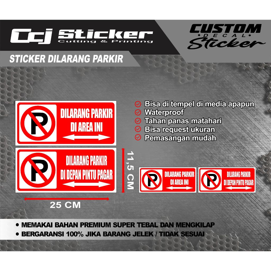 Jual Stiker Dilarang Parkir Stiker Larangan Parkir Shopee Indonesia
