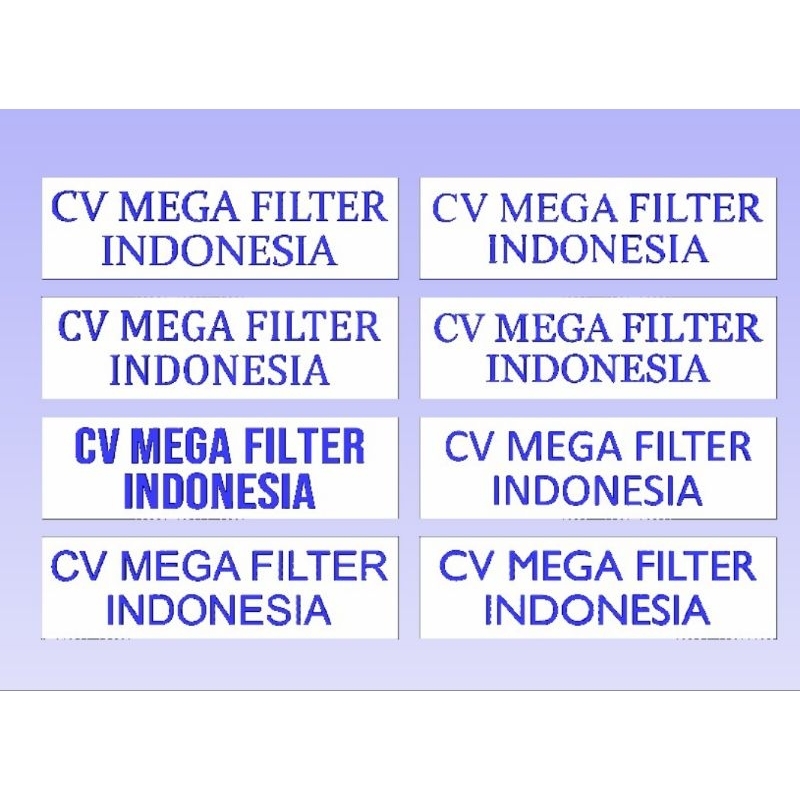 Jual Custom Papan Nama CV Mega Filter Indonesia | Shopee Indonesia