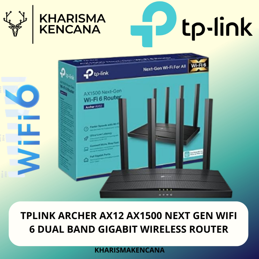 Jual TPLINK ARCHER AX12 AX1500 NEXT GEN WIFI 6 DUAL BAND GIGABIT WIRELESS ROUTER | Shopee Indonesia