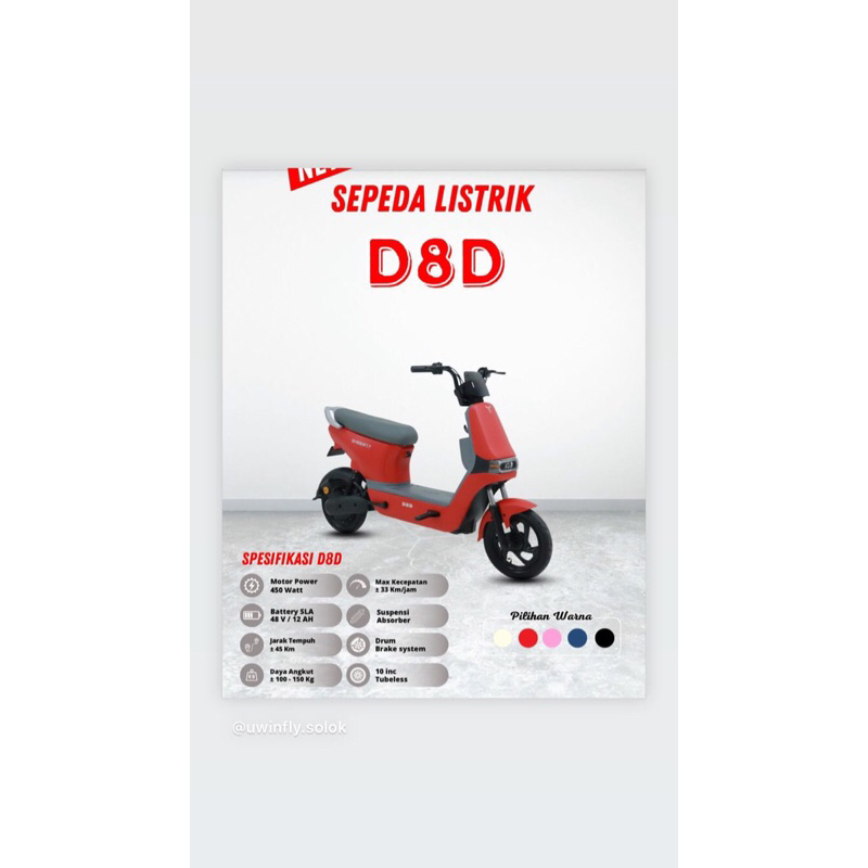 Jual SEPEDA LISTRIK D8D | Shopee Indonesia
