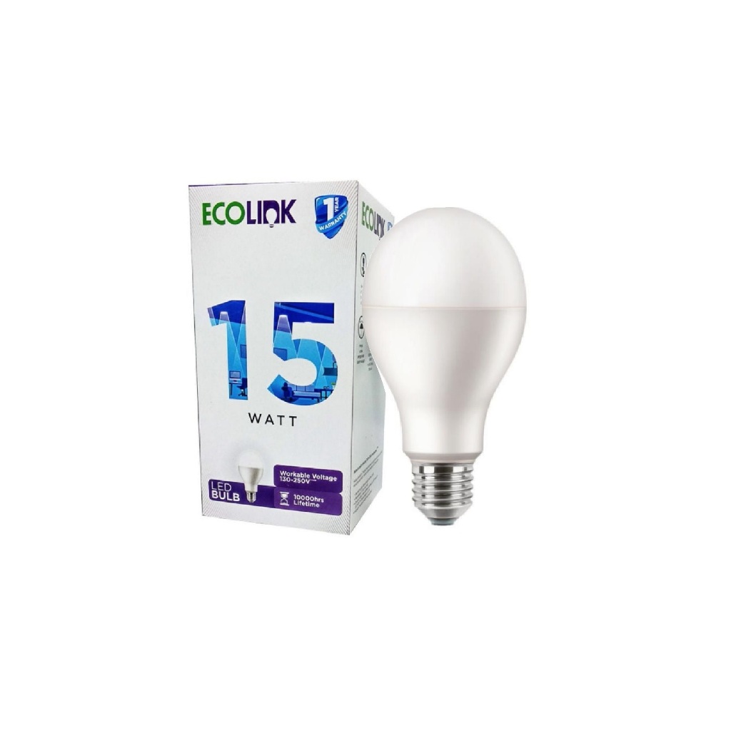 Jual Lampu Ecolink LED Bulb 15W 15 watt E27 6500K Cahaya Putih Cool ...