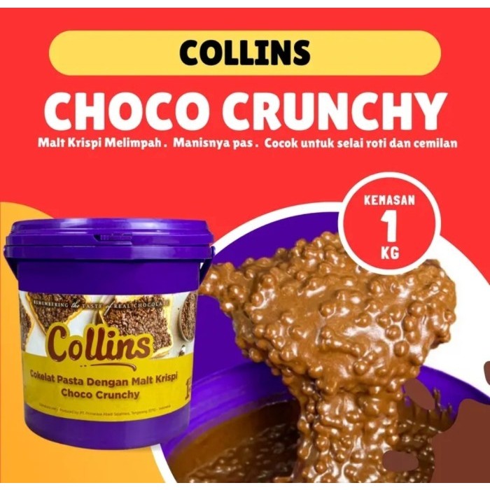 Jual Collins Choco Crunchy 1kg / Selai Topping Cokelat 1kg | Shopee ...