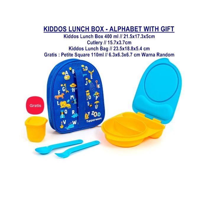 Jual KIDDOS LUNCH BOX - ALPHABET WITH GIFT | Shopee Indonesia