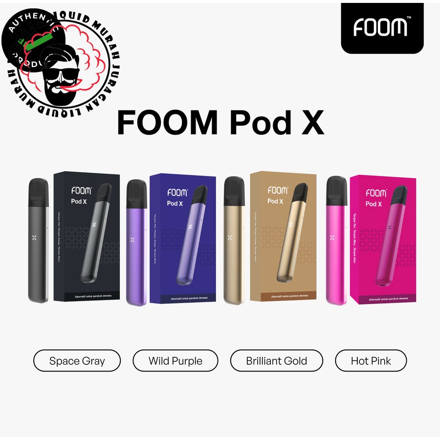 Jual FOOM X 580MAH POD KIT PODS AUTHENTIC FOOM POD X BY FOOM LAB ...