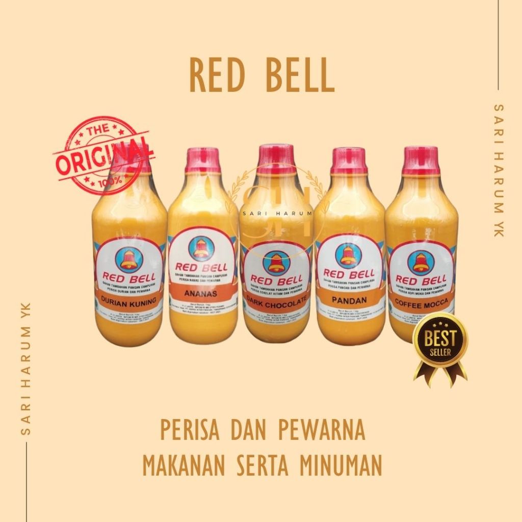 Jual Perisa dan pewarna makanan minuman | Red bell 1 kg | Shopee Indonesia