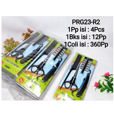 Jual Alat Cukur Set 4 in 1|Gunting Set|Sisir Cukur 4in1|Gunting Rambut ...