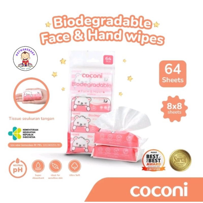Jual COCONI TISSUE BASAH WAJAH & TANGAN | Shopee Indonesia