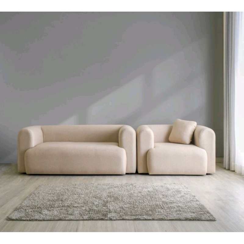 Jual SET Sofa Minimalis Ruang Tamu Aesthetic / Sofa Estetik | Shopee ...