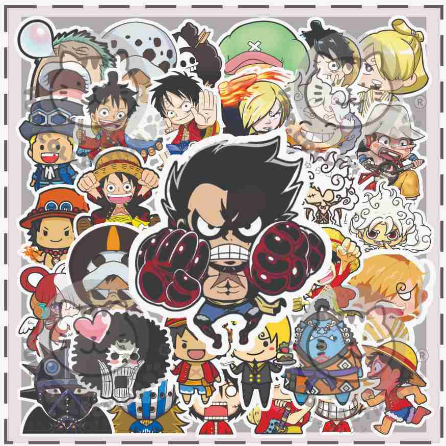 Jual (40 PCS) Stiker Anime/ Sticker One Piece/ One Piece Sticker Pack ...