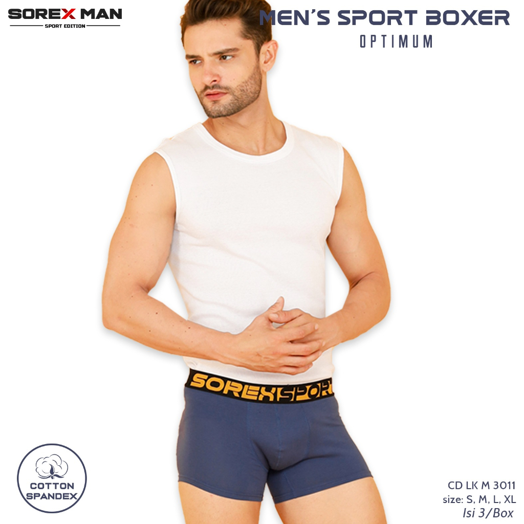 Jual Boxer Sorex 3011 Sport / Sorex M3011 Celana Dalam Pria Karet Boxer ...