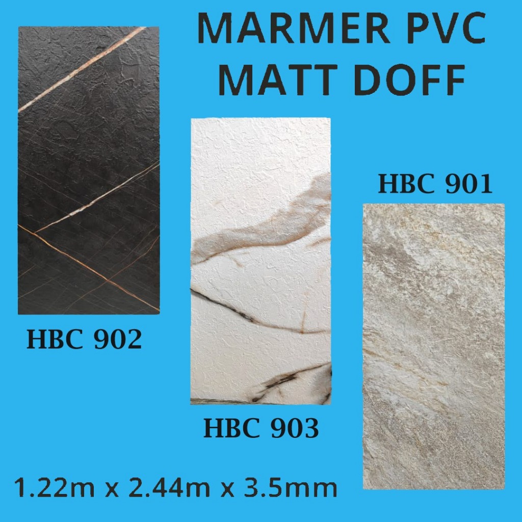 Jual Marmer PVC Finish Glossy/Matt | UV Marble Sheet Ukuran 1,22m x 2 ...