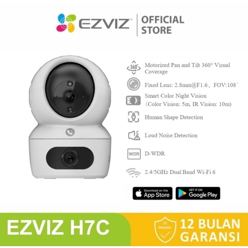 Jual EZVIZ H7C 4MP+4MP DUAL LENSA COLORNIGHT WIFI SMART CAMERA PAN ...