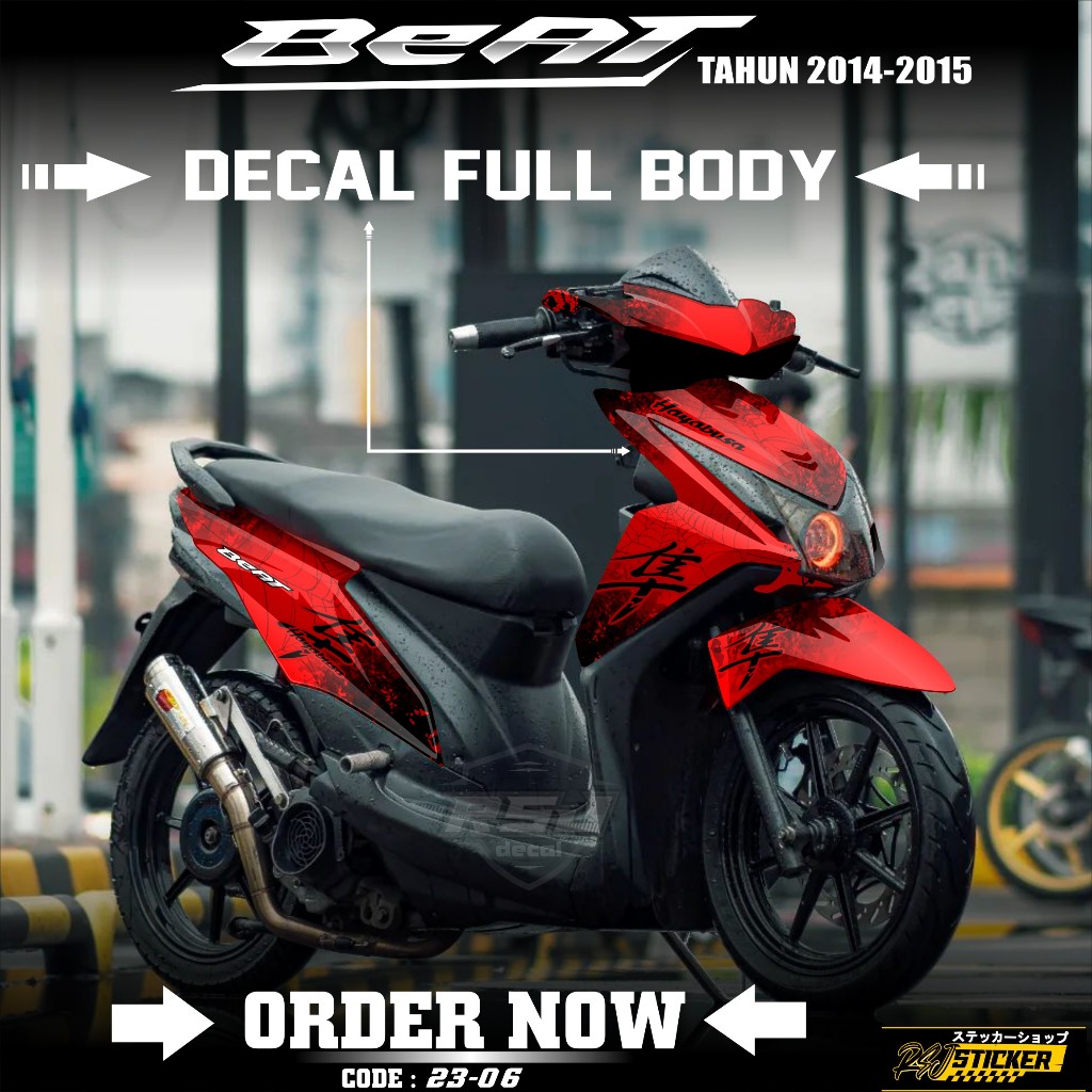 Jual (COD) Decal Beat Fi Old Beat injeksi pertama 2013 2014 2015 Full ...
