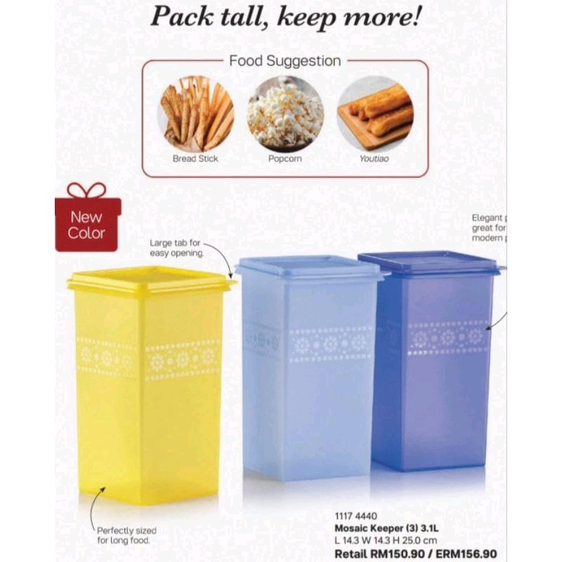Jual Sweet Saver Tupperware/ toples kotak panjang | Shopee Indonesia