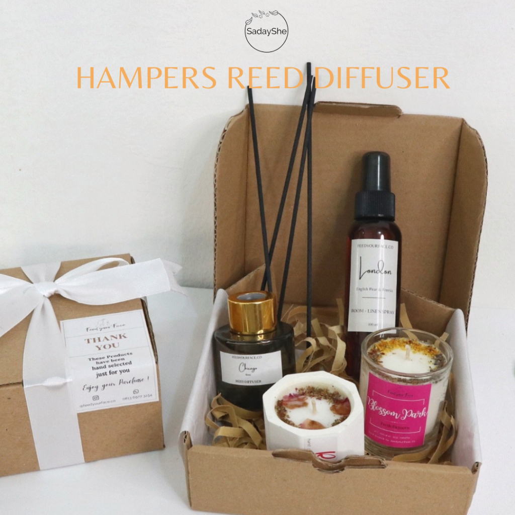 Jual HAMPERS REED DIFFUSER ROOM & LINEN SPRAY LILIN AROMATERAPI BY ...