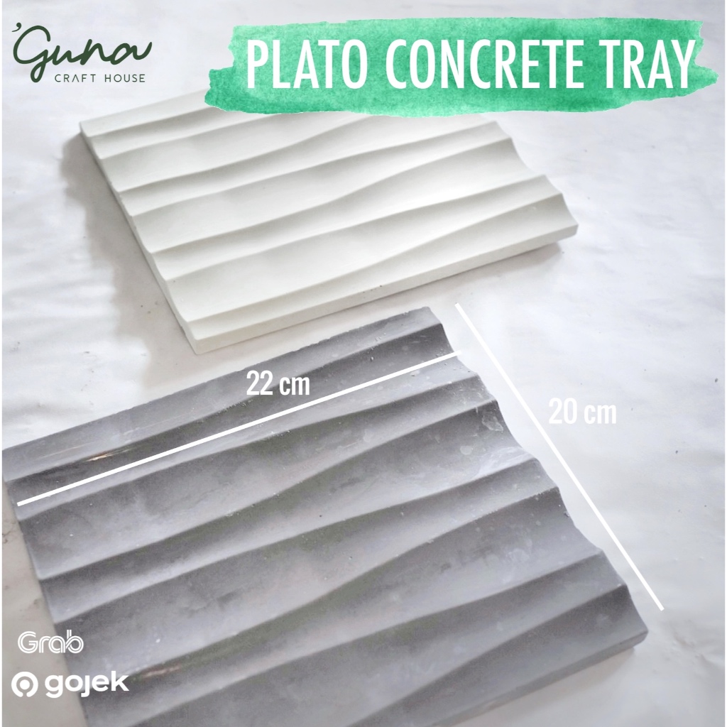Jual Plato Concrete Tray - Large Beton Coaster - Tatakan Piring Semen ...