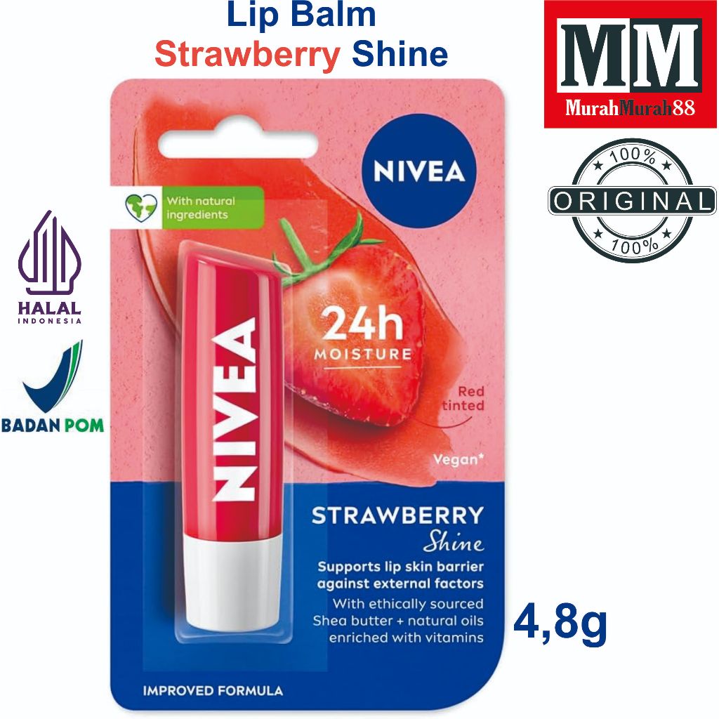 Jual [Kemasan Baru&Voucher] NIVEA Lip Care / Lip Balm Fruity Shine ...