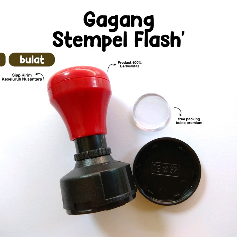 Jual Gagang Stempel Warna Flash Bulat Diameter 42 mm | Shopee Indonesia