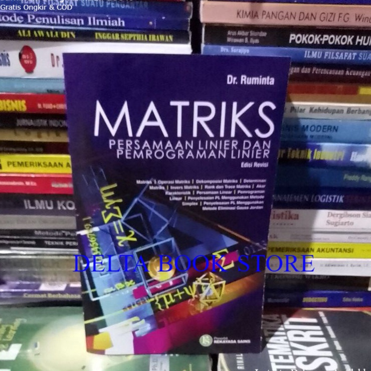 Jual Pusat Belanja Matriks Persamaan Linier dan Pemrograman Linier ...