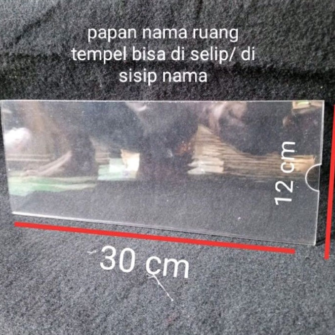 Jual Get Quality akrilik papan nama ruang tempel uk 12 x 3 cm tebal 2 ...
