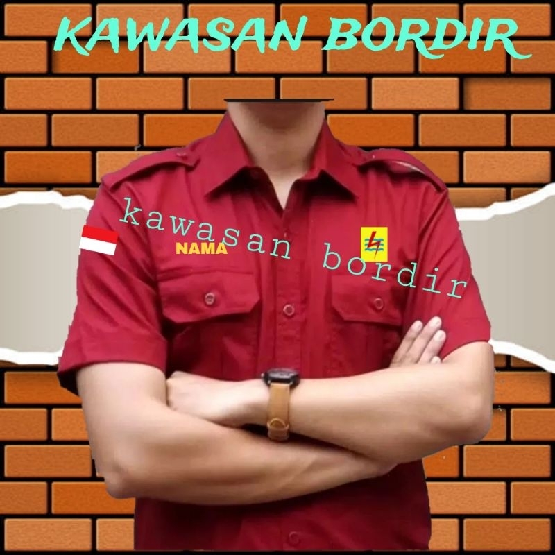 Jual terbaru seragam PLN kemeja PLN baju PLN pdh PLN full bordir ...