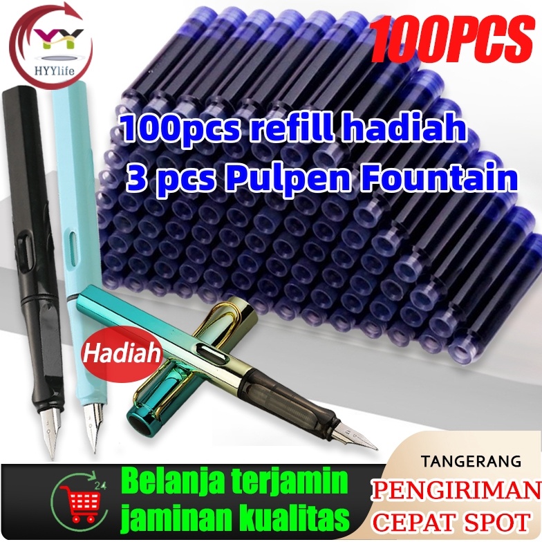 Jual KODE Y9T4 Pulpen Fountain Tinta Isi Ulang Pengganti Ukuran 38mm5mm ...
