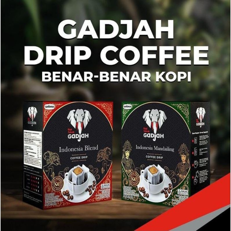 Jual KOPI GADJAH DRIP COFFEE BOX ISI 5 PCS / GADJAH DRIP COFFEE ...