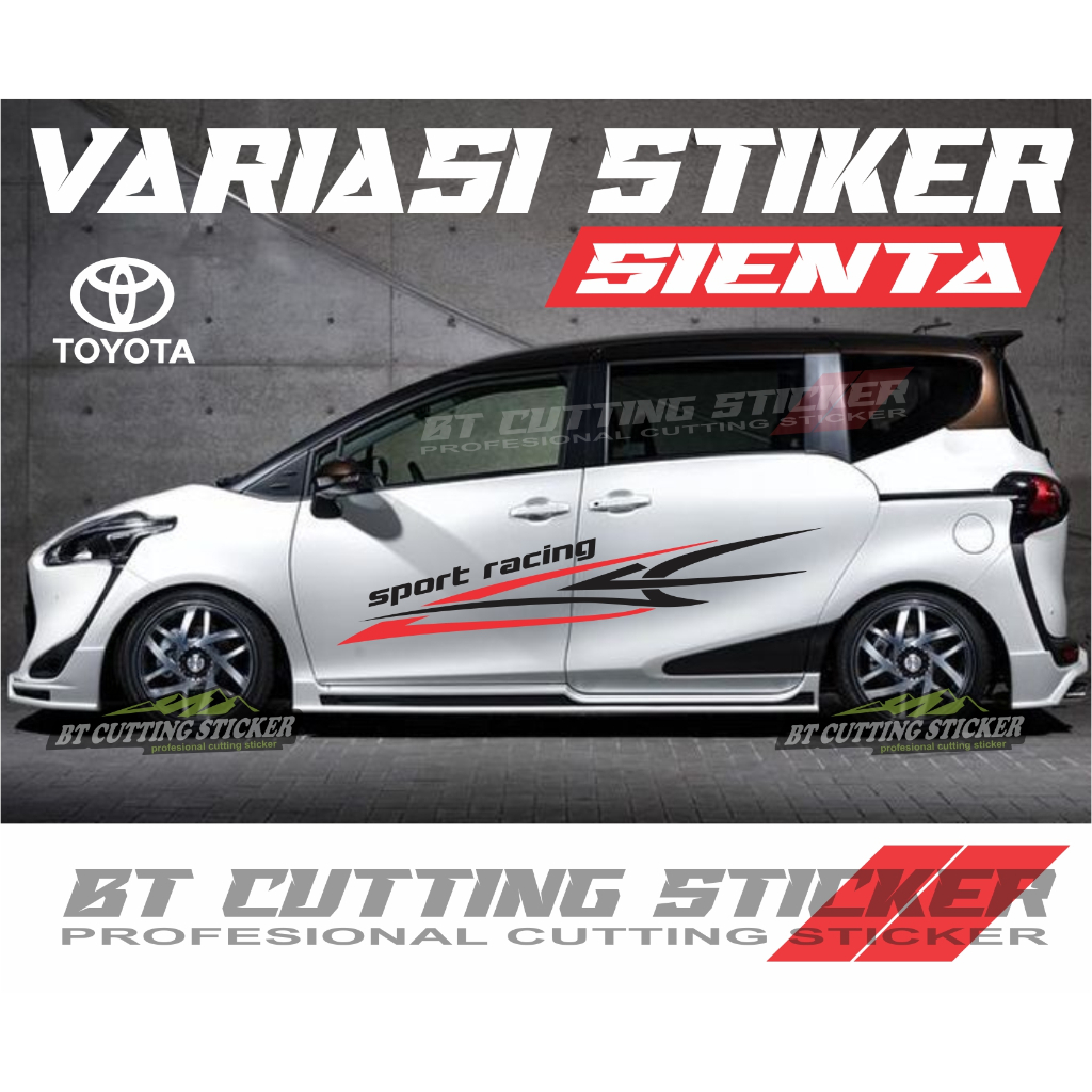 Jual stiker mobil toyota sienta sticker mobil sienta sticker cutting ...