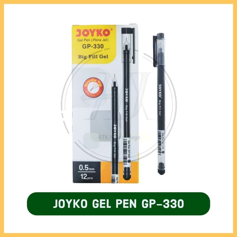 Jual Pulpen Joyko GP-330 Big Fill Gel Hitam 0.5 (PCS) | Shopee Indonesia