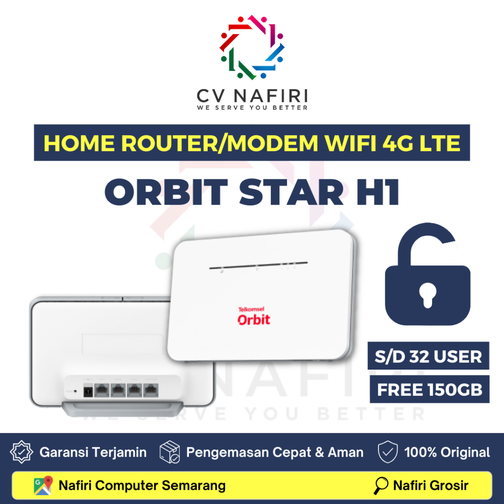 Jual MODEM ROUTER WIFI 4G HUAWEI B311B ORBIT STAR H1 FREE TELKOMSEL ...