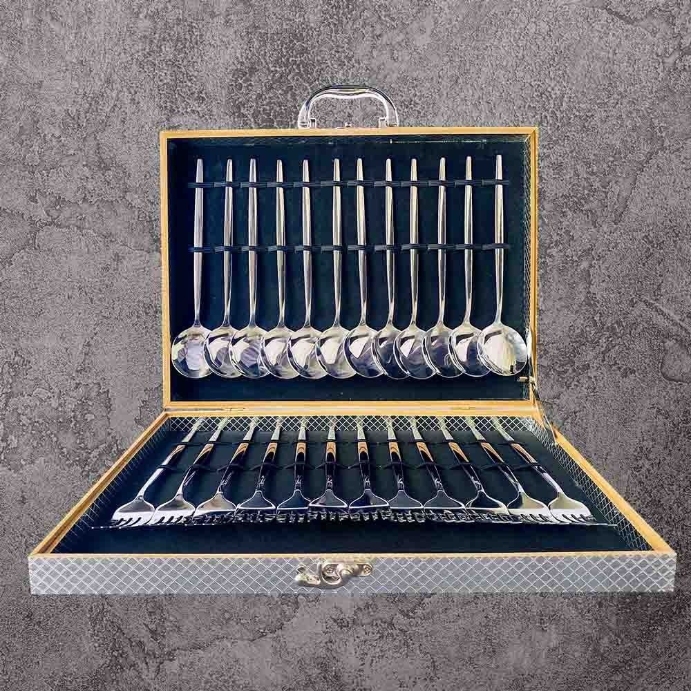 Jual Aveline Sendok Set Sultan / Sendok Gold / Cutlery Set / Stainlees ...