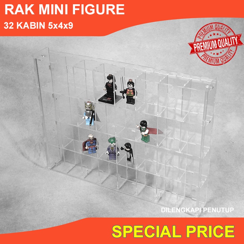 Jual Rak LEGO Minifig 32 Kabin SIAP PAKAI (PREMIUM) Dimensi 5x4x9 ...